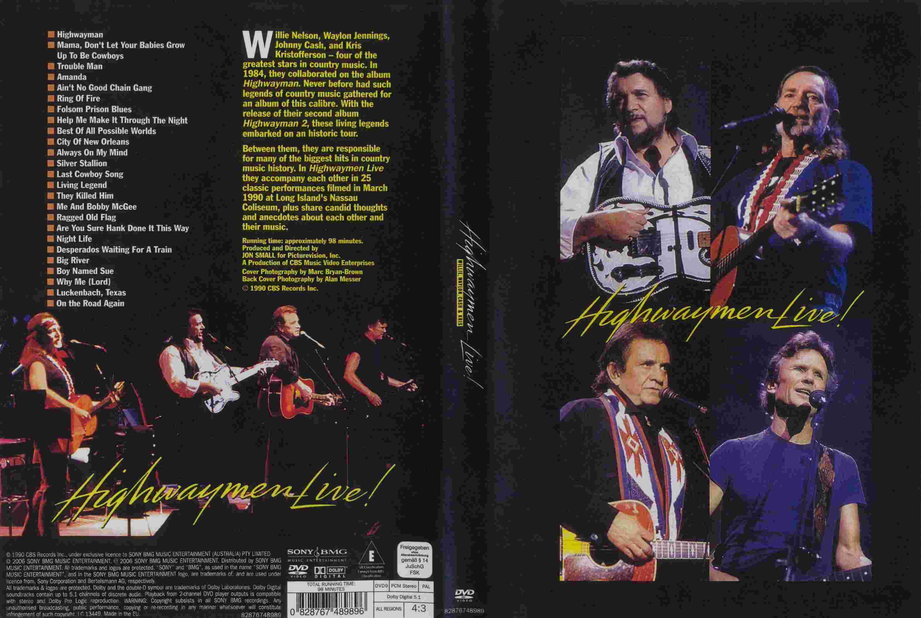 The Highwaymen Live! : Front | DVD Covers | Cover Century | Over 1.000. ...